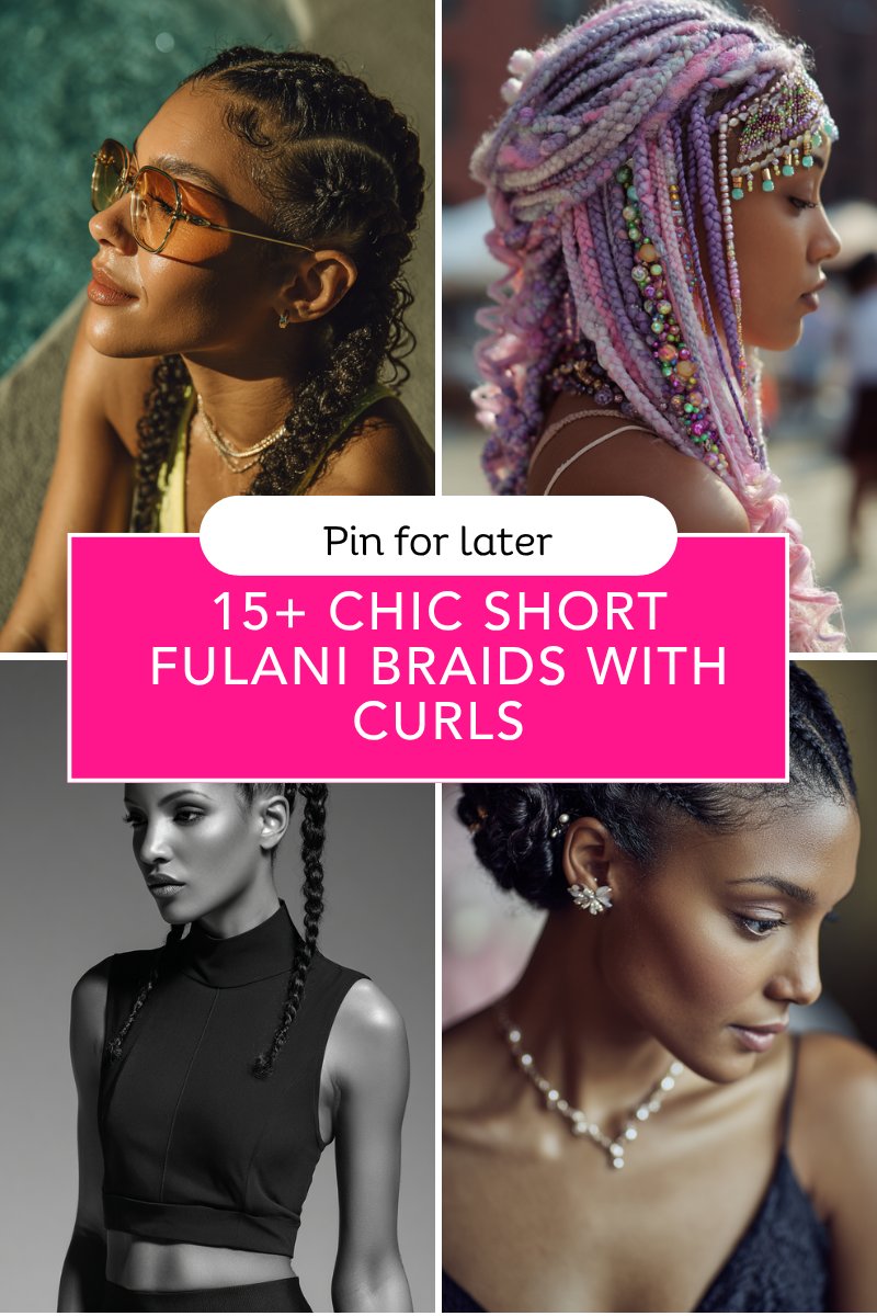 15+ Chic Short Fulani Braids with Curls