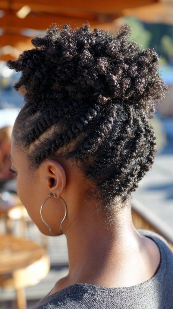 15+ Stunning Braids in Front, Curls in Back Styles for Natural Hair