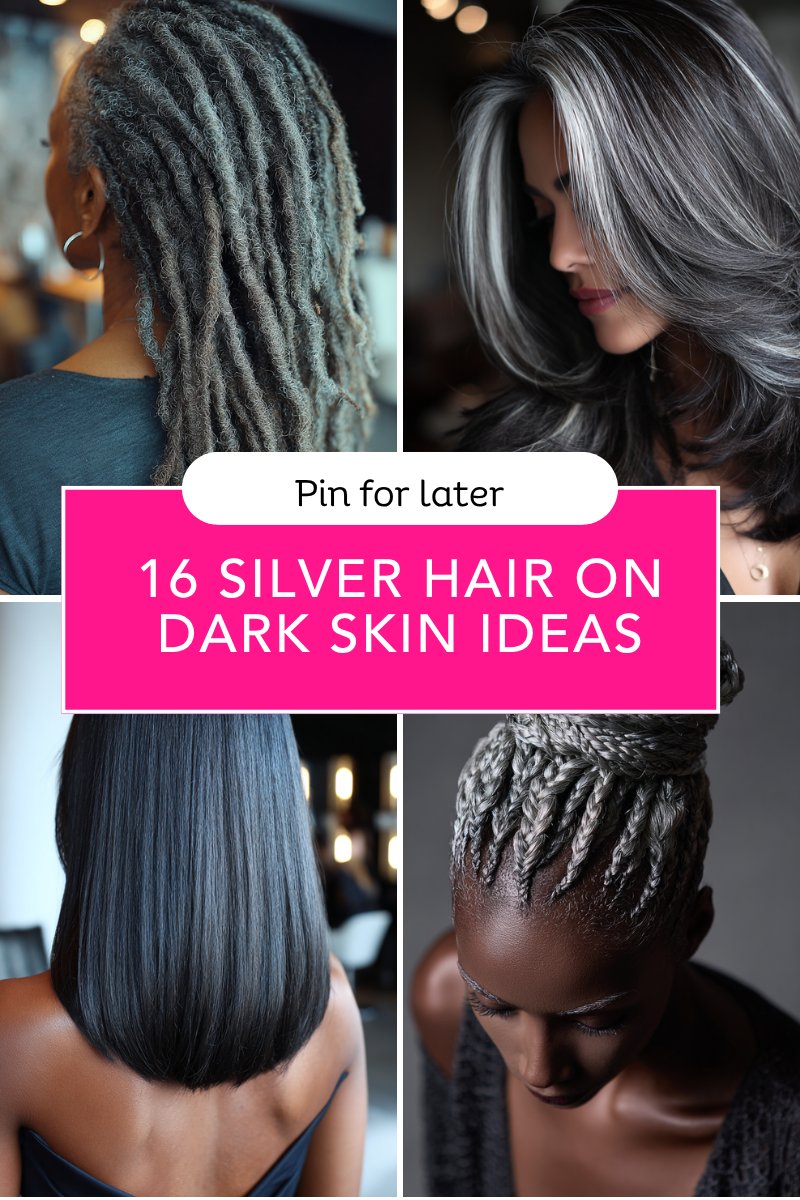 16 Silver Hair on Dark Skin Ideas