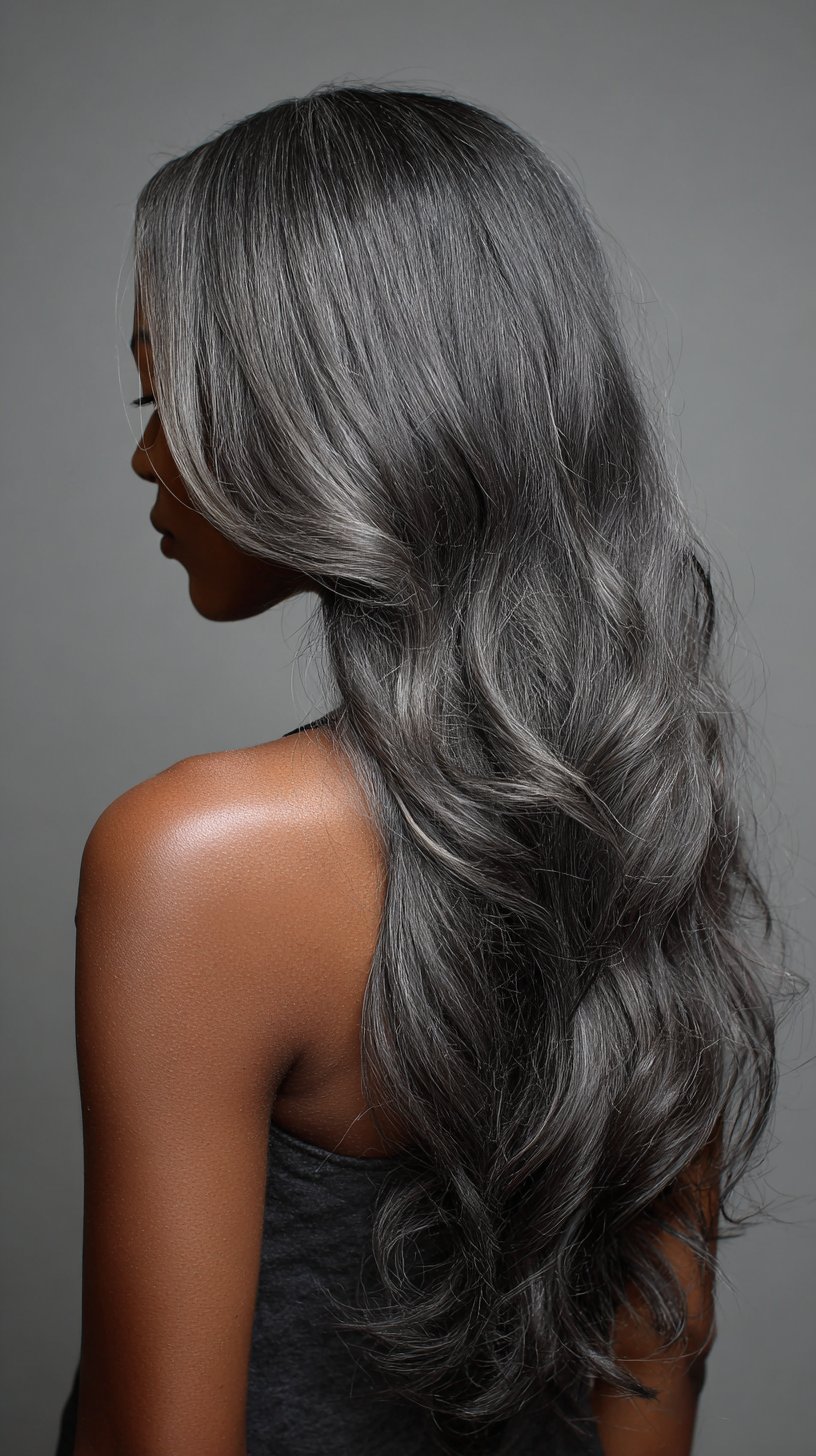 16 Silver Hair on Dark Skin Ideas