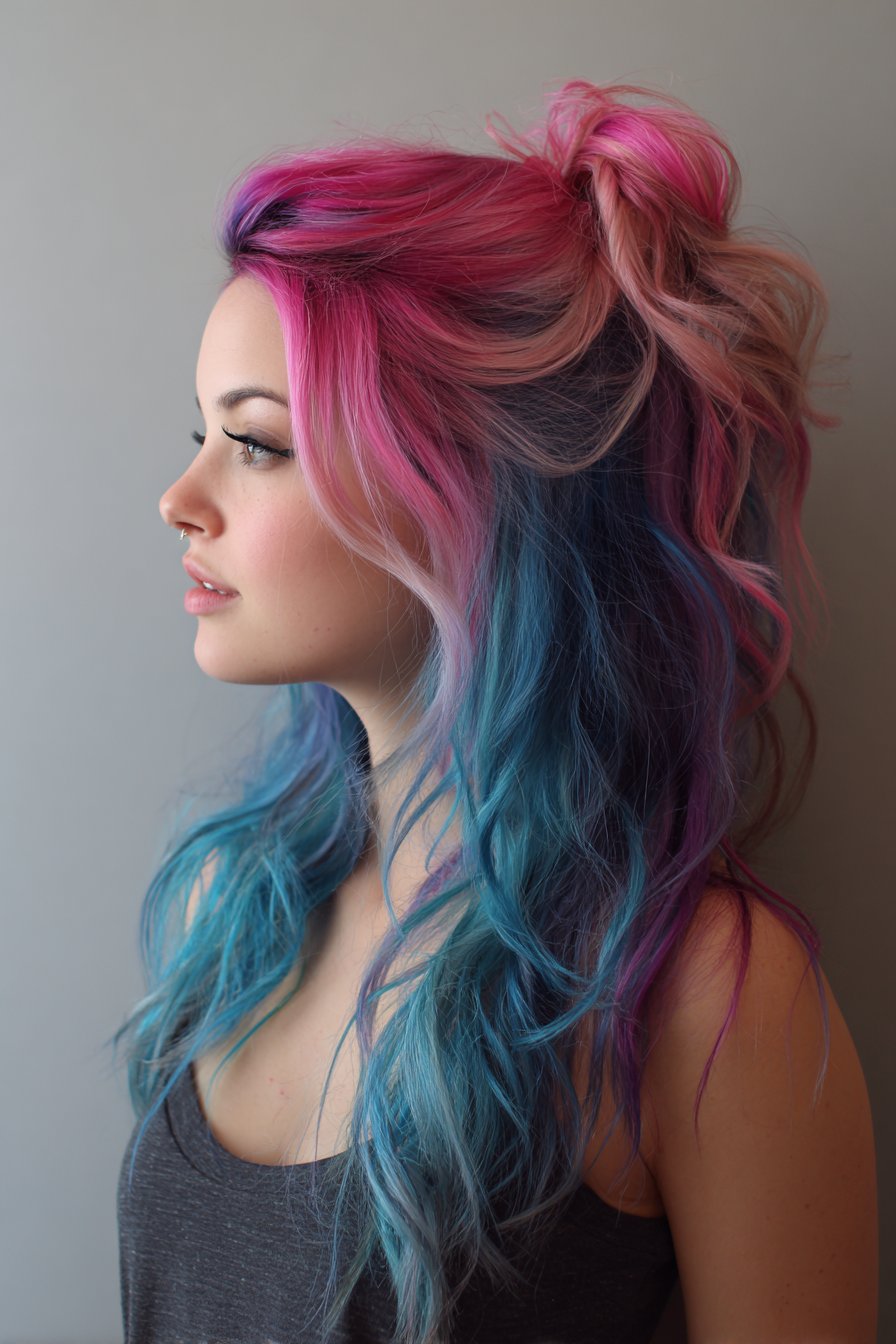 16 Split Dyed Hair Ideas